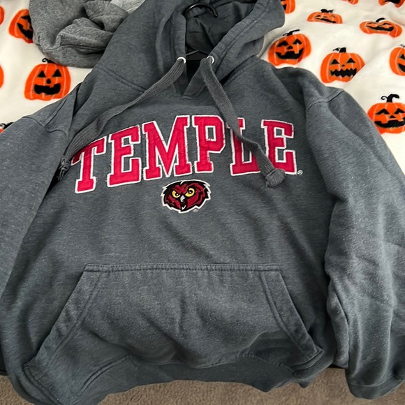 Tops | Temple University Hoodie Small | Poshmark